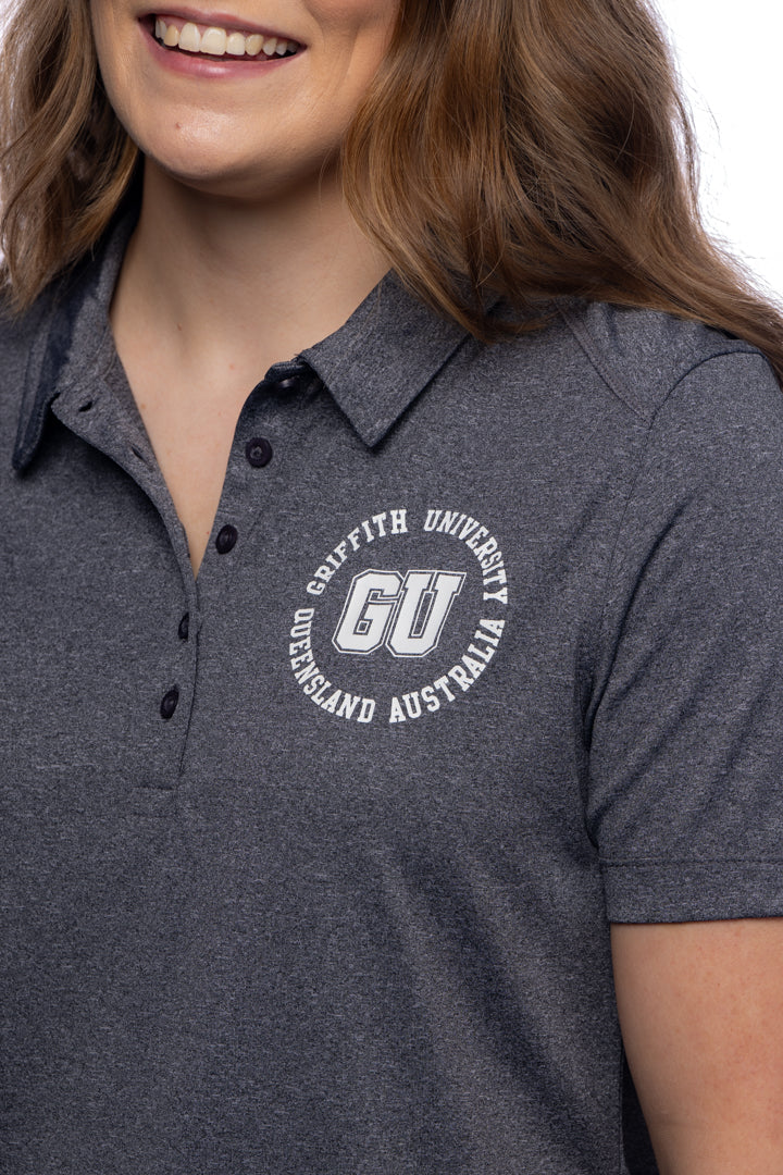 Griffith Polo Ladies Grey – The Uni Store - Griffith University Gold Coast